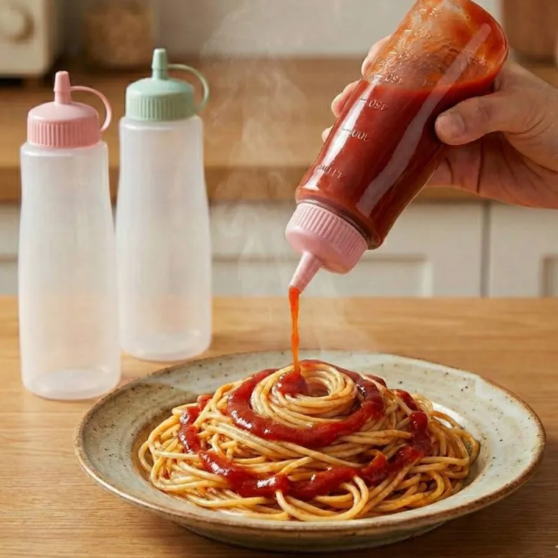 Bote Dosificador Graduado para Salsas de 350ml